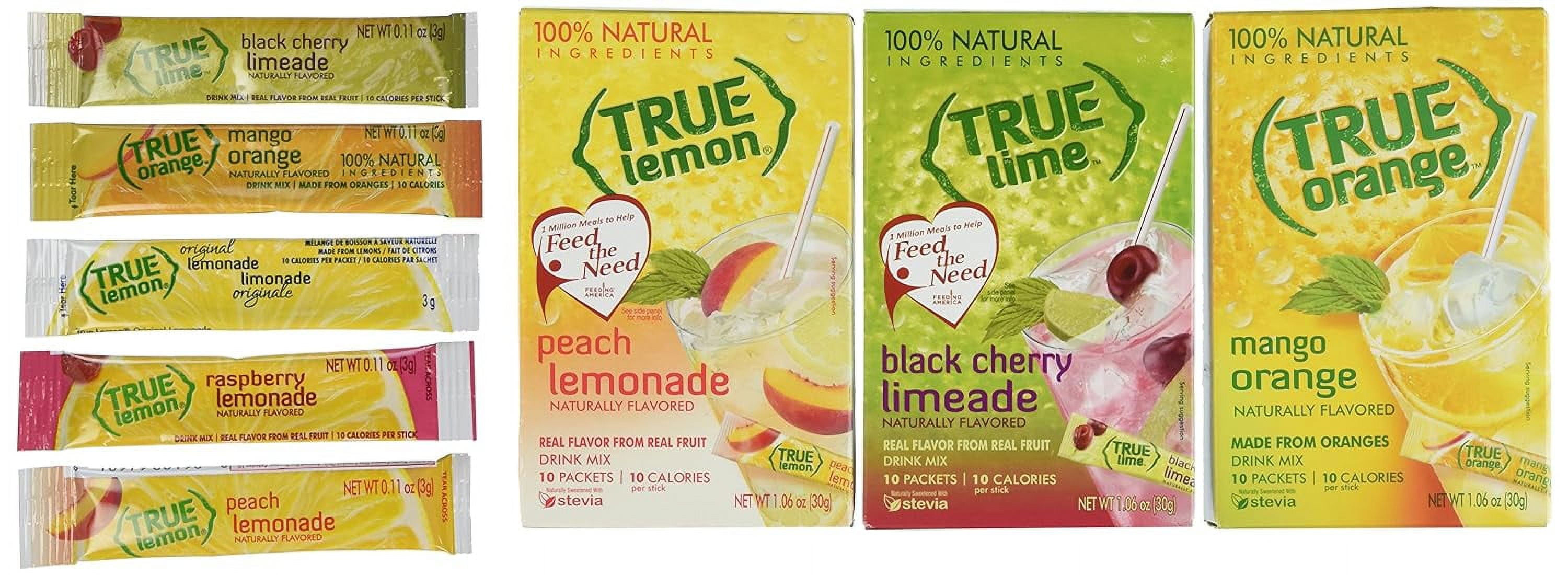 Black Cherry Limeade, Peach Lemonade, Orange, 10-count (3pk) with 5 ...
