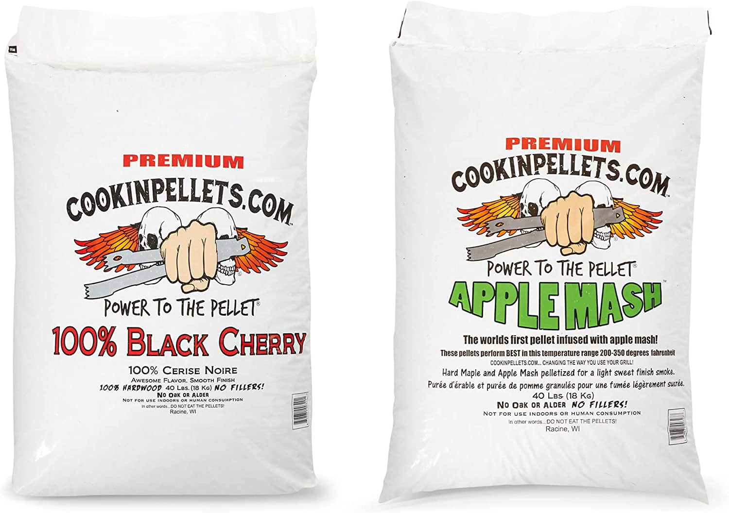 Black Cherry Smoker Smoking Hardwood Wood Pellets, 40 Pound Bag Bundle ...
