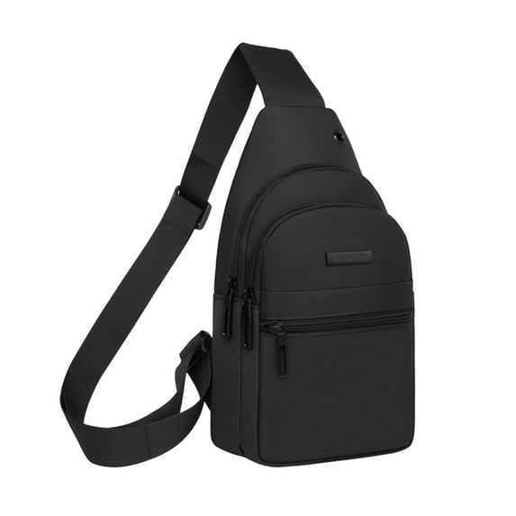 Black Chest Bag For Travel Sports, Crossbody Shoulder Bag Small ...