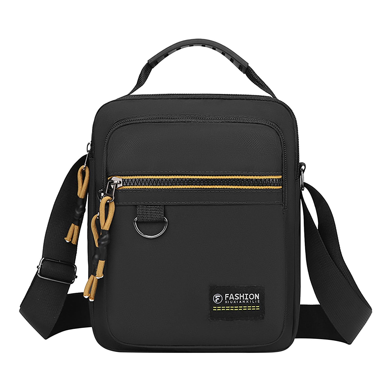 Black Chest Bag Mens Shoulder Bag Versatile Casual Small Backpack ...