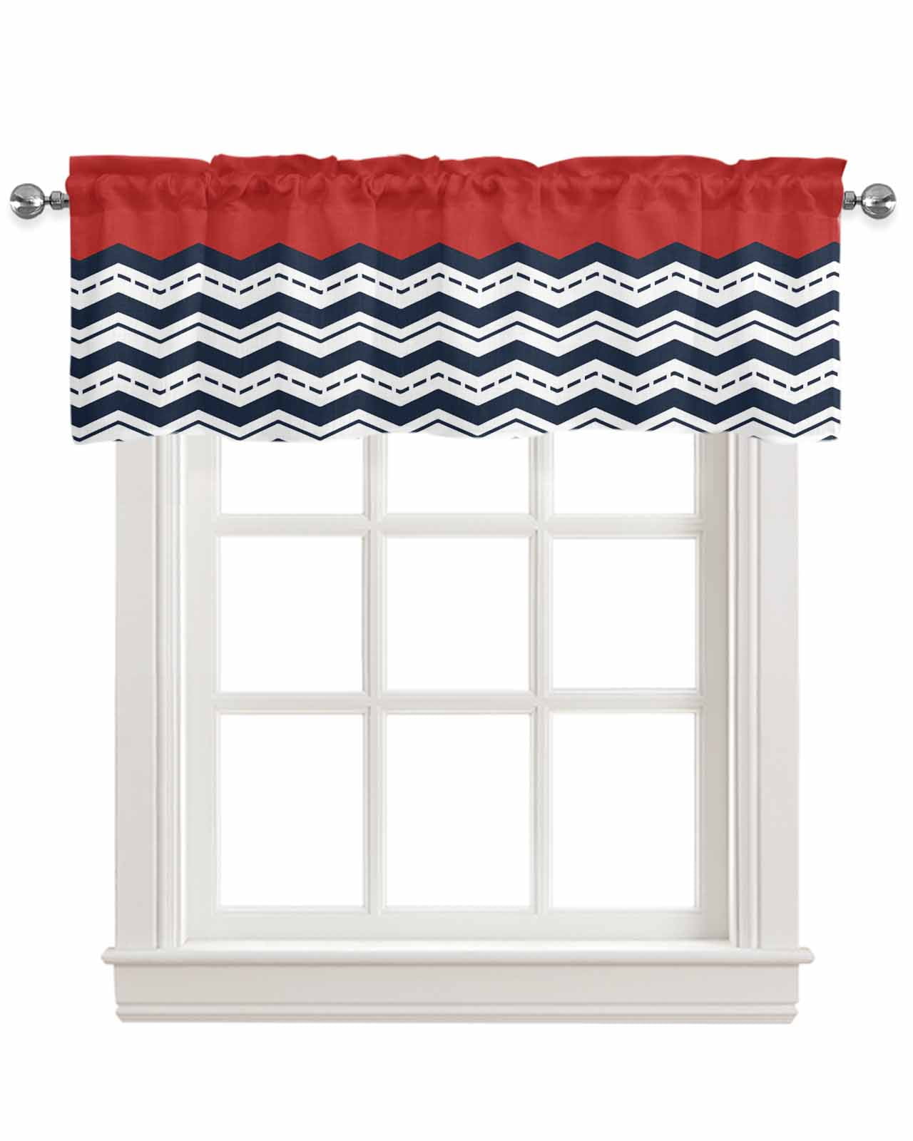 Black Chevron Kitchen Valances for Windows Farmhouse Linen Window ...
