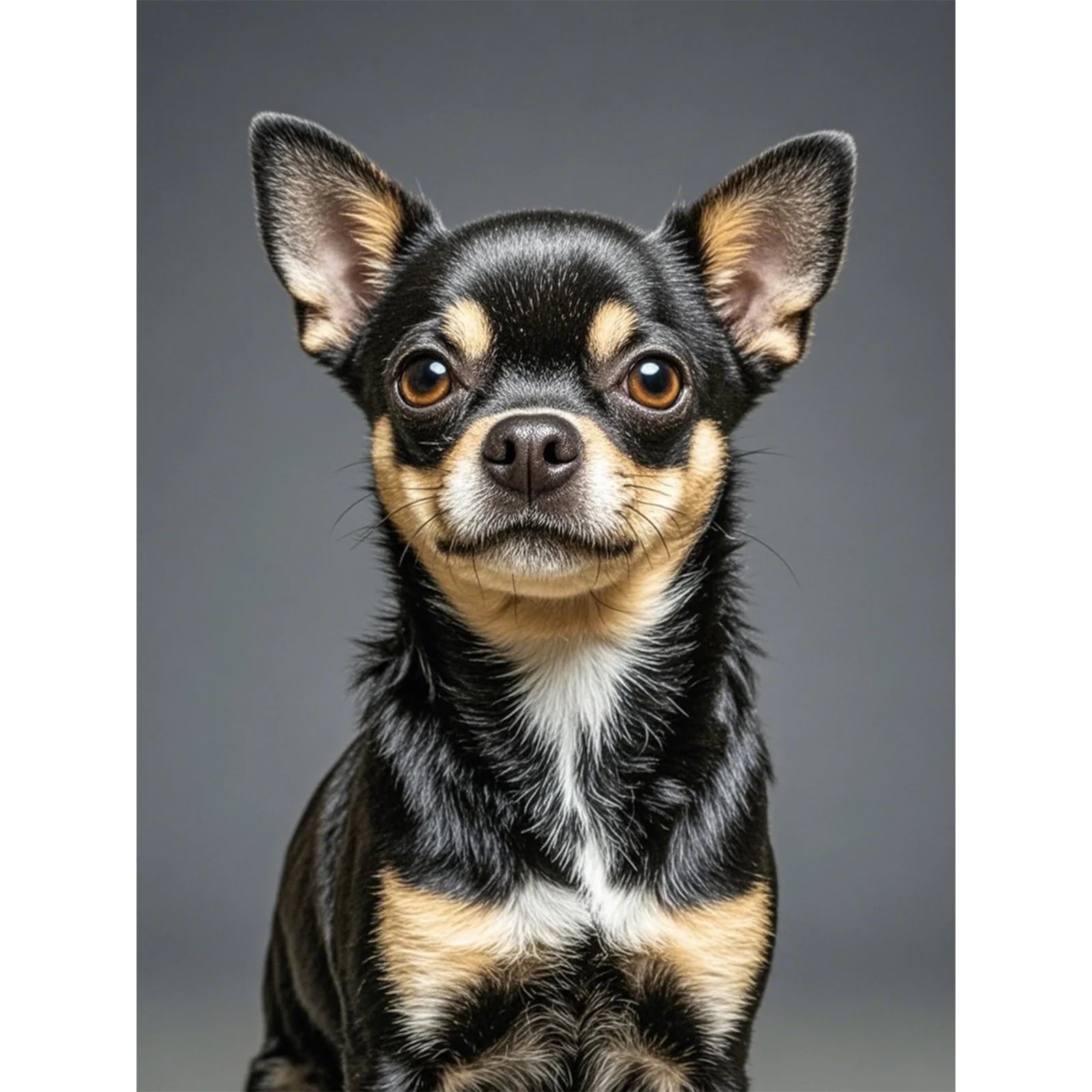 Black Chihuahua Diamond Art 5D Diamond Painting DIY Kits Full Round ...
