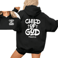 Black Child Of God Print Hoodie Graphic Sweatshirt Religious Faith Wear ...