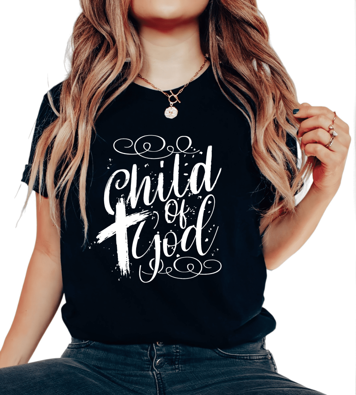 Black Child of God Print Tshirt Graphic Tees Shirts Stylish White ...