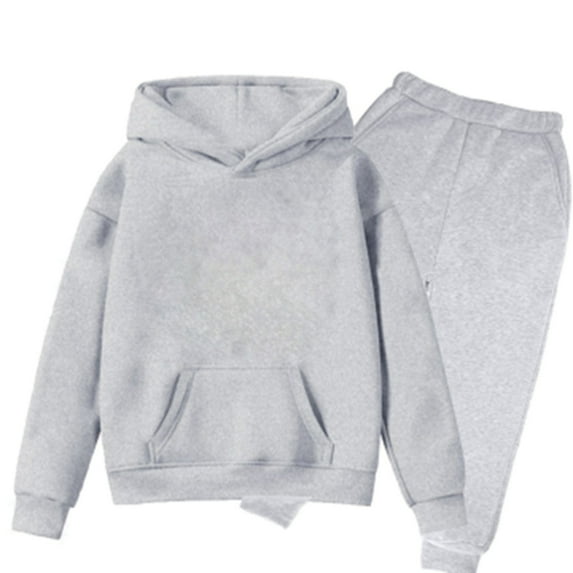 Black Children's Long-Sleeved Hoodie and Pants Set, Stylish Letter ...