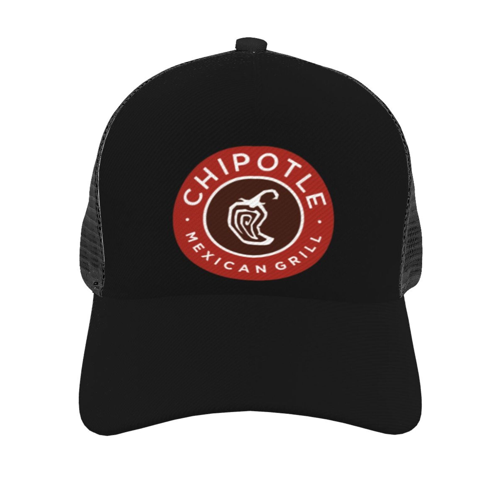 Black Chipotle Mexican Grill Curved Brim Mesh Baseball Cap Casual Sun ...