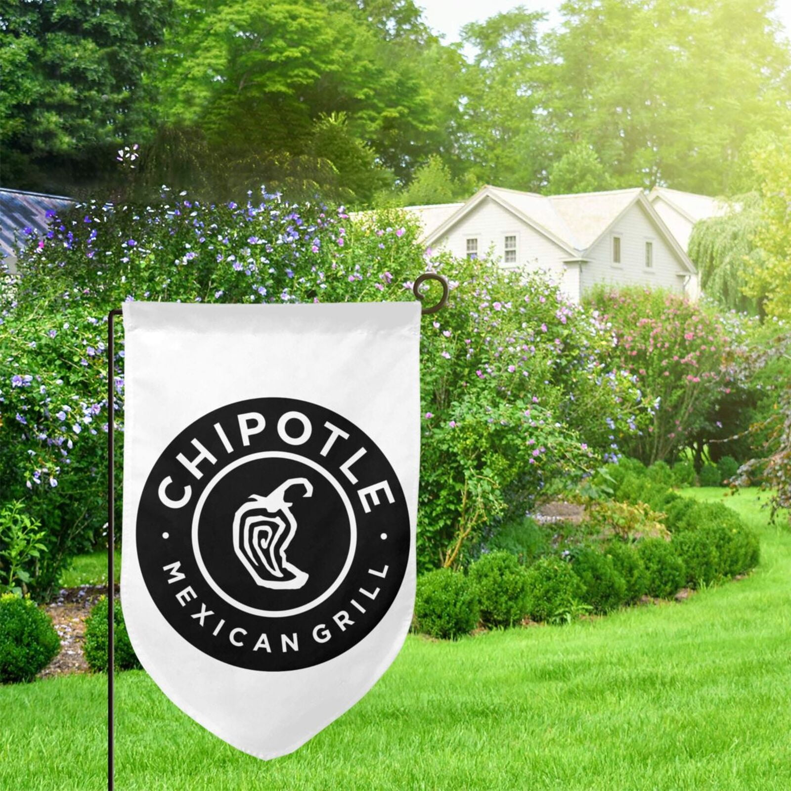 Black Chipotle Mexican Grill Garden Yard Flag Double Sided Banners For ...