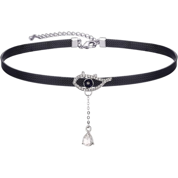 Black Choker Necklace for Women,Gold/Siver Tone Choker Necklace with ...