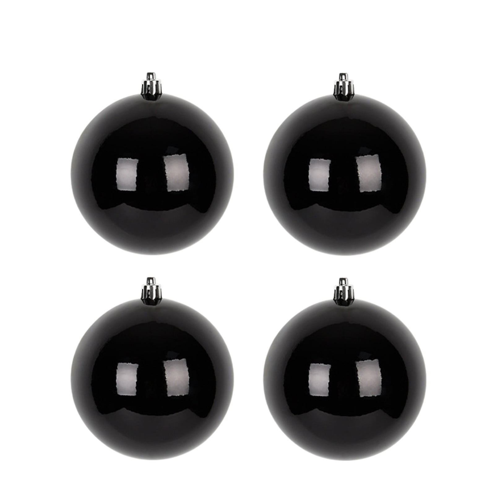 A Black Christmas Balls 4 Pcs 10Cm Pvc Ornaments For Christmas Tree ...