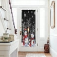 Black Christmas Door Curtains for Door Window, French Sidelight Front ...