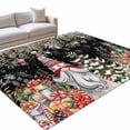Black Christmas Gnomes Washable Rug 9x12 Area Rug for Living Room ...