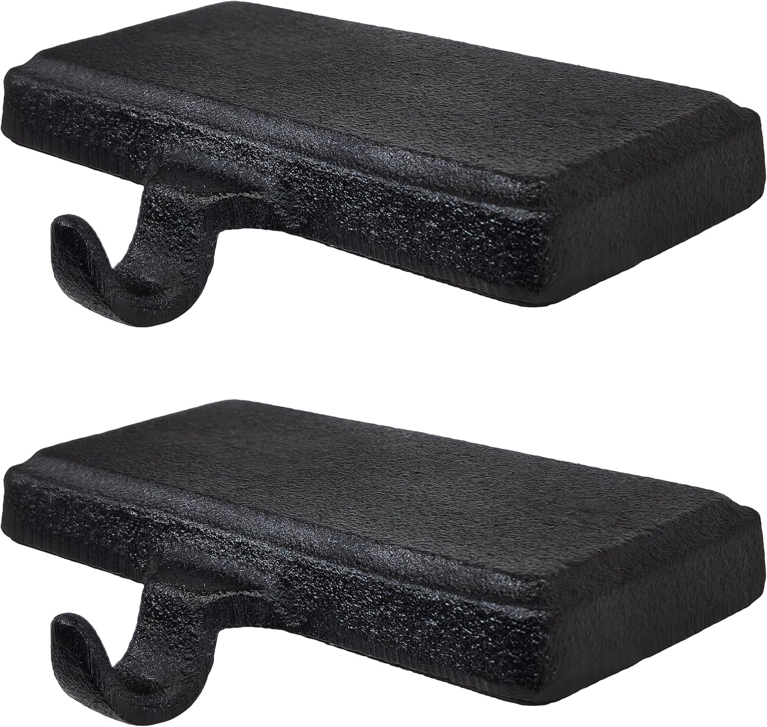 Black Christmas Stocking Holders for Mantle Set of 6 - Heavy Cast Iron ...