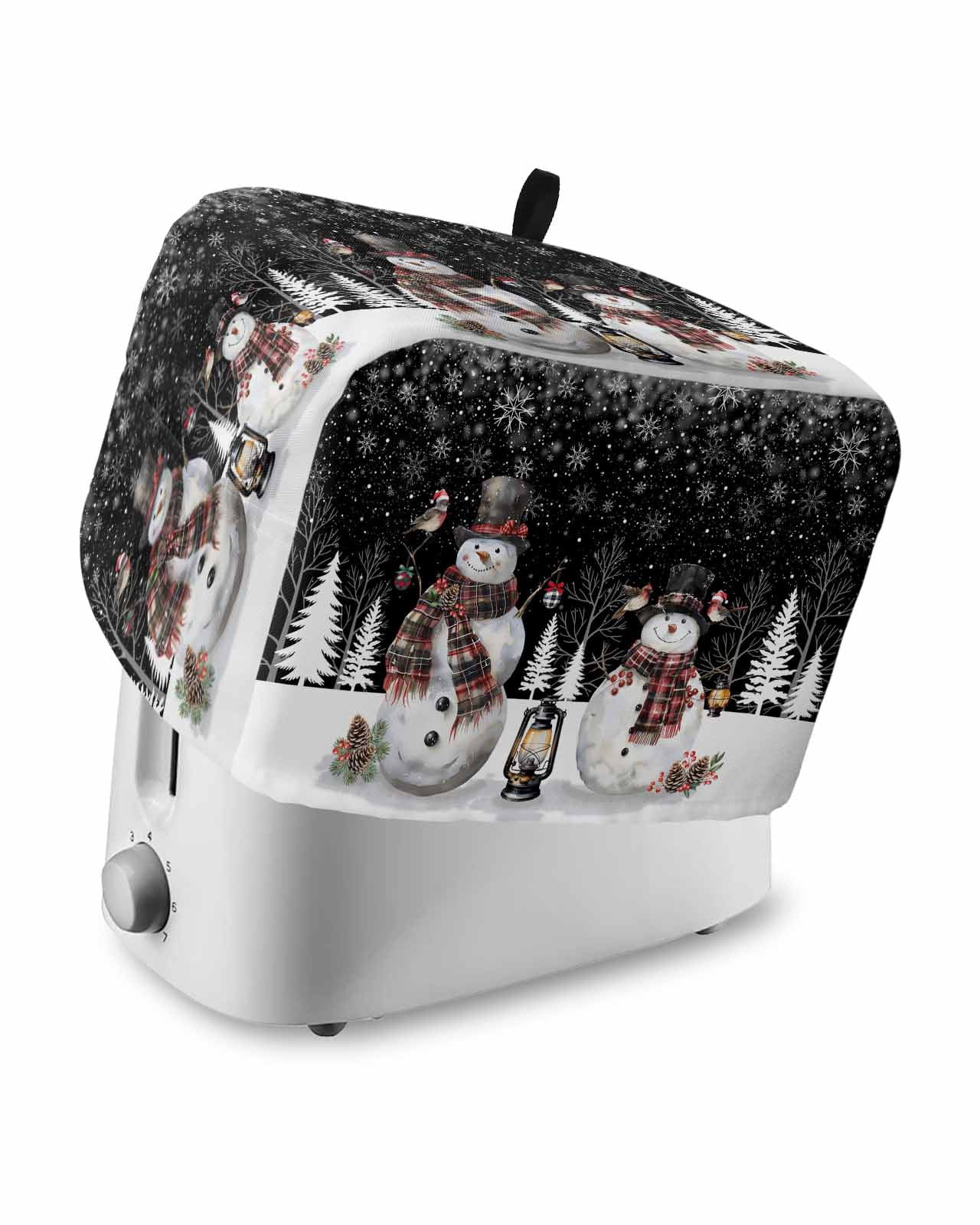 Black Christmas Toaster Cover 4 Slice, Large Kitchen Appliance Covers ...