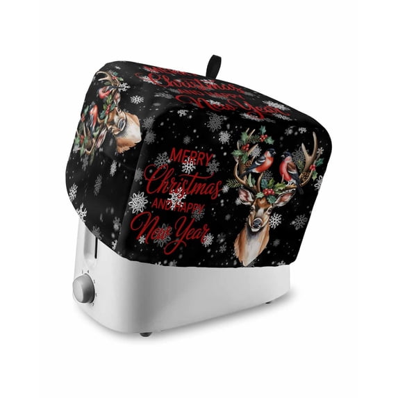 Black Christmas Toaster Cover 4 Slice, Large Kitchen Appliance Covers ...