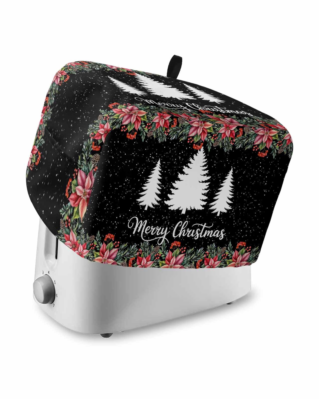 Black Christmas Toaster Cover 4 Slice, Large Kitchen Appliance Covers ...