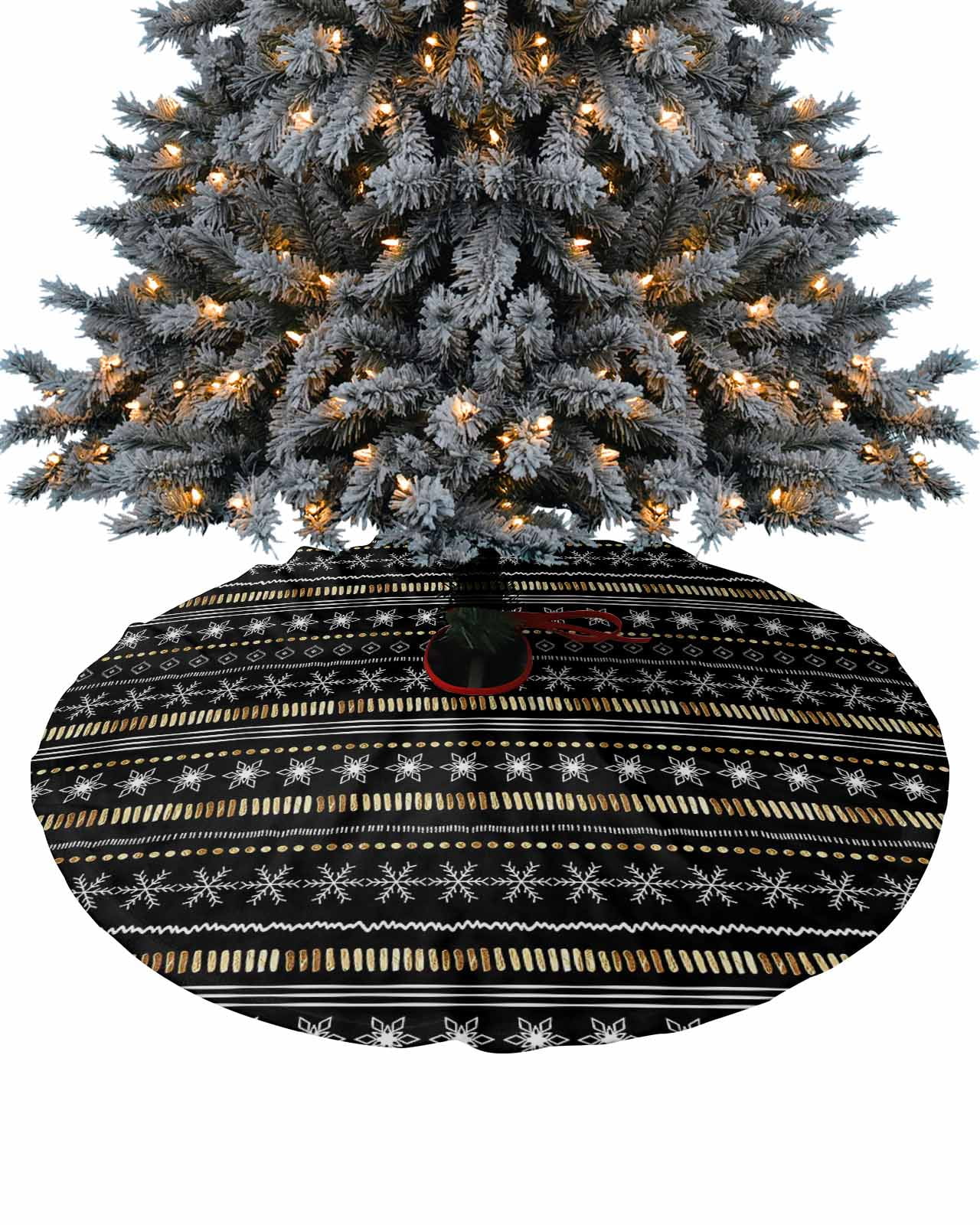 Black Christmas Christmas Tree Skirt 36 Inches Large Christmas Skirt ...