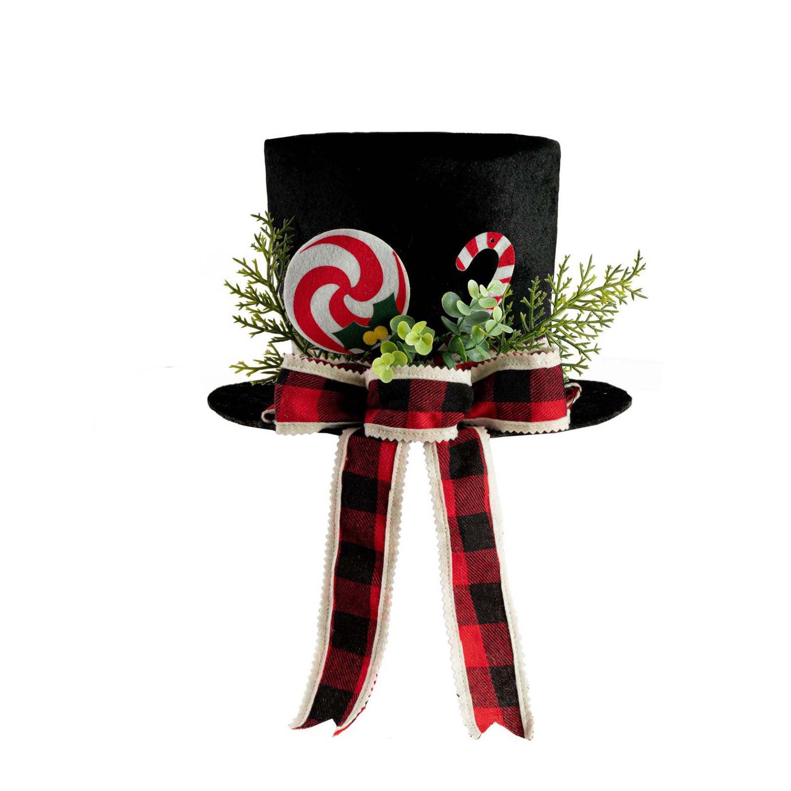 Black Christmas Tree Topper Star with Bow, 11.8 x 7.5 in Cloth Tree Top ...
