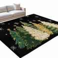 Black Christmas Tree Washable Rug 4x6 Area Rug for Living Room Bedroom ...