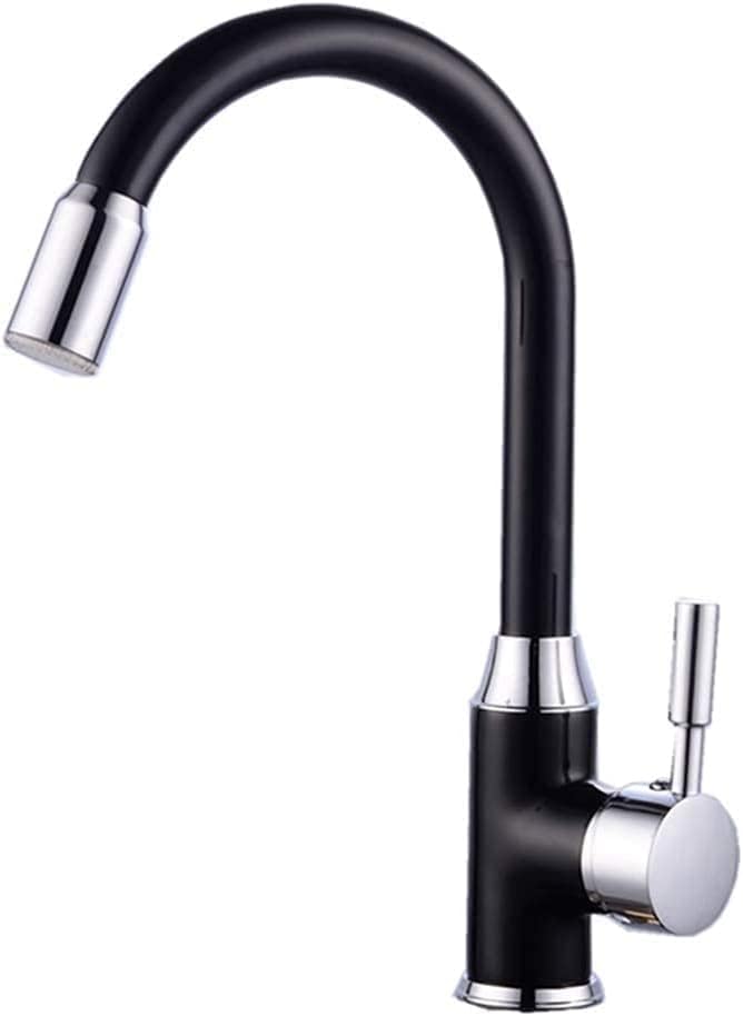 Black Chrome Kitchen Sink Mixer Tap 360 Degree Rotating 3 Colour ...