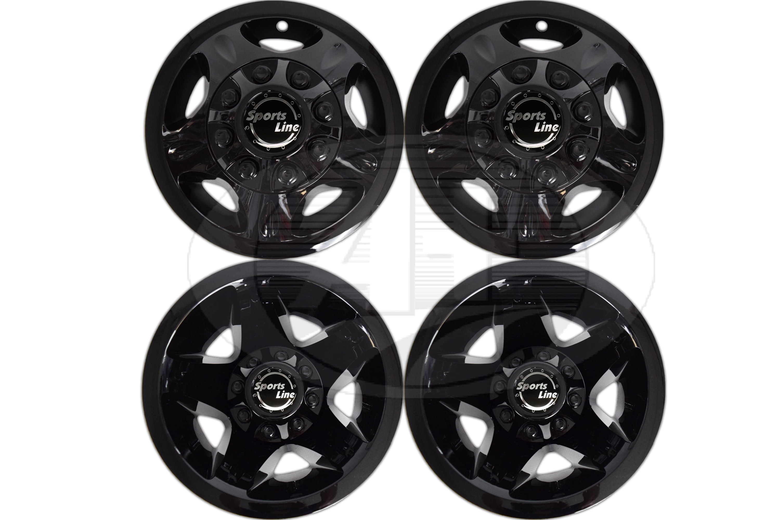 Black Chrome Plated ABS Wheel Simulators for 2008-2010 GMC/Chevy 3500HD ...