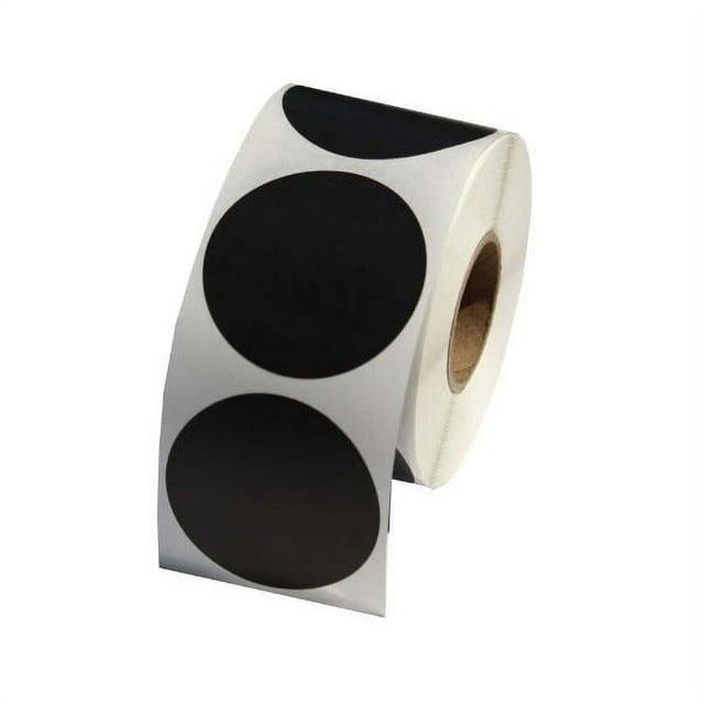 Labelvalue Black Circle Stickers and Labels, 1.5", 500 Labels/Roll, for ...