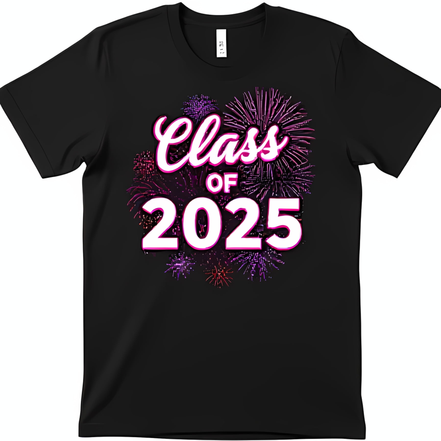 Black Class of 2025 T-Shirt with Pink Design Senior Graduation Tee ...