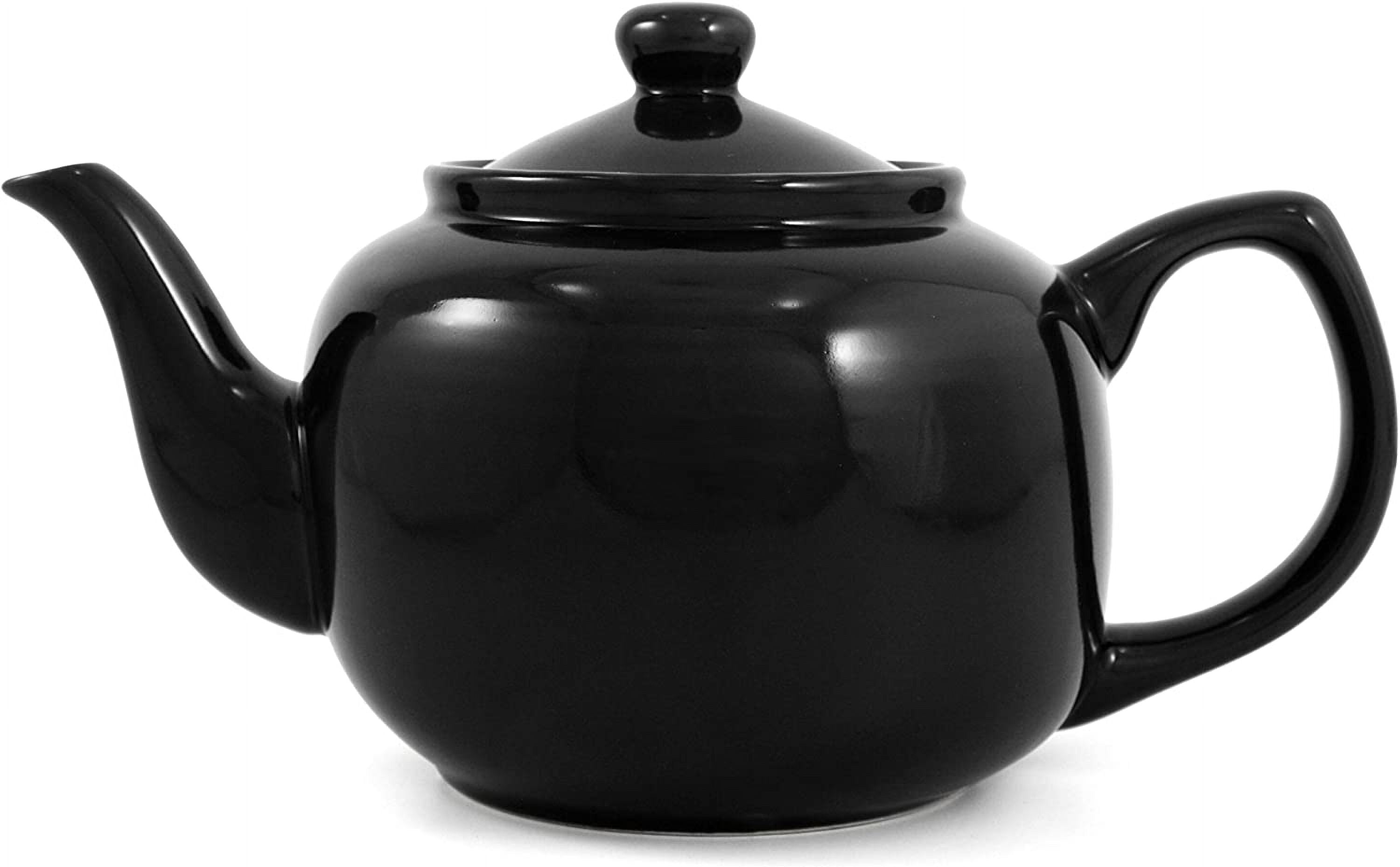 Black Classic 6 Cup Ceramic Teapot - Walmart.com