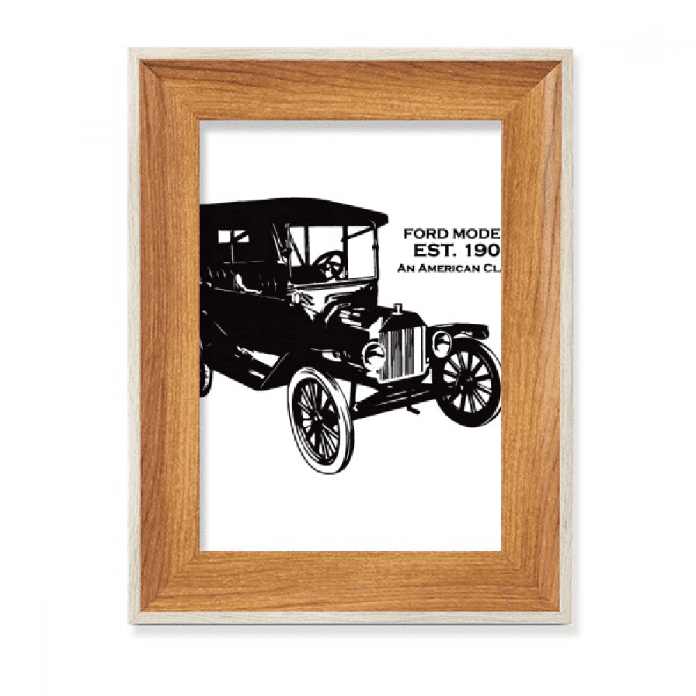 Black Classic Cars Mechanical Pattern Desktop Wooden Photo Frame ...