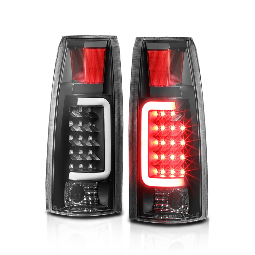 Black/Clear *TRON LED BAR* 3D Neon Tube Tail Light Lamp for 88-00 Chevy ...