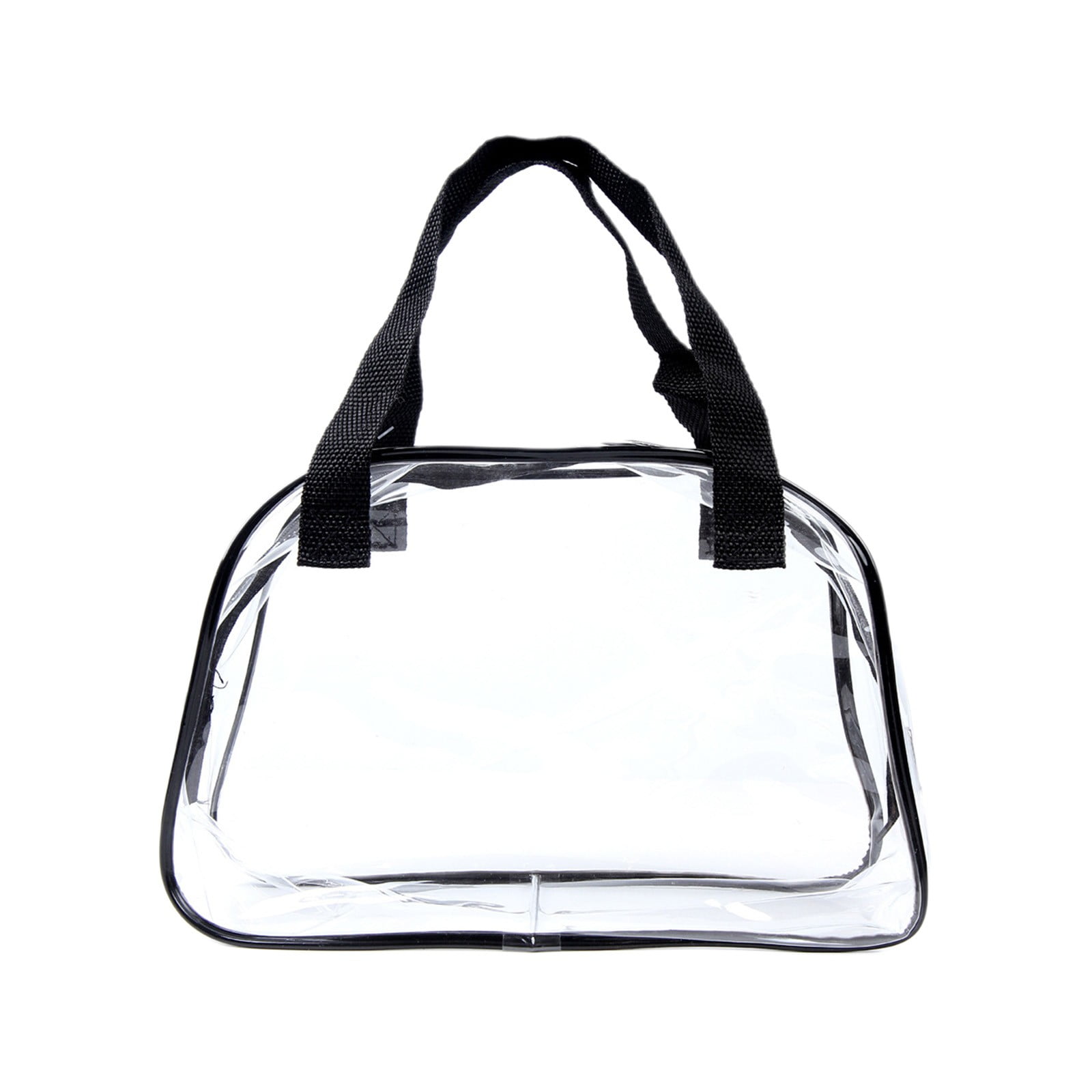Black Clear Transparent Beach Tote Bag Waterproof Plastic Carry All For ...