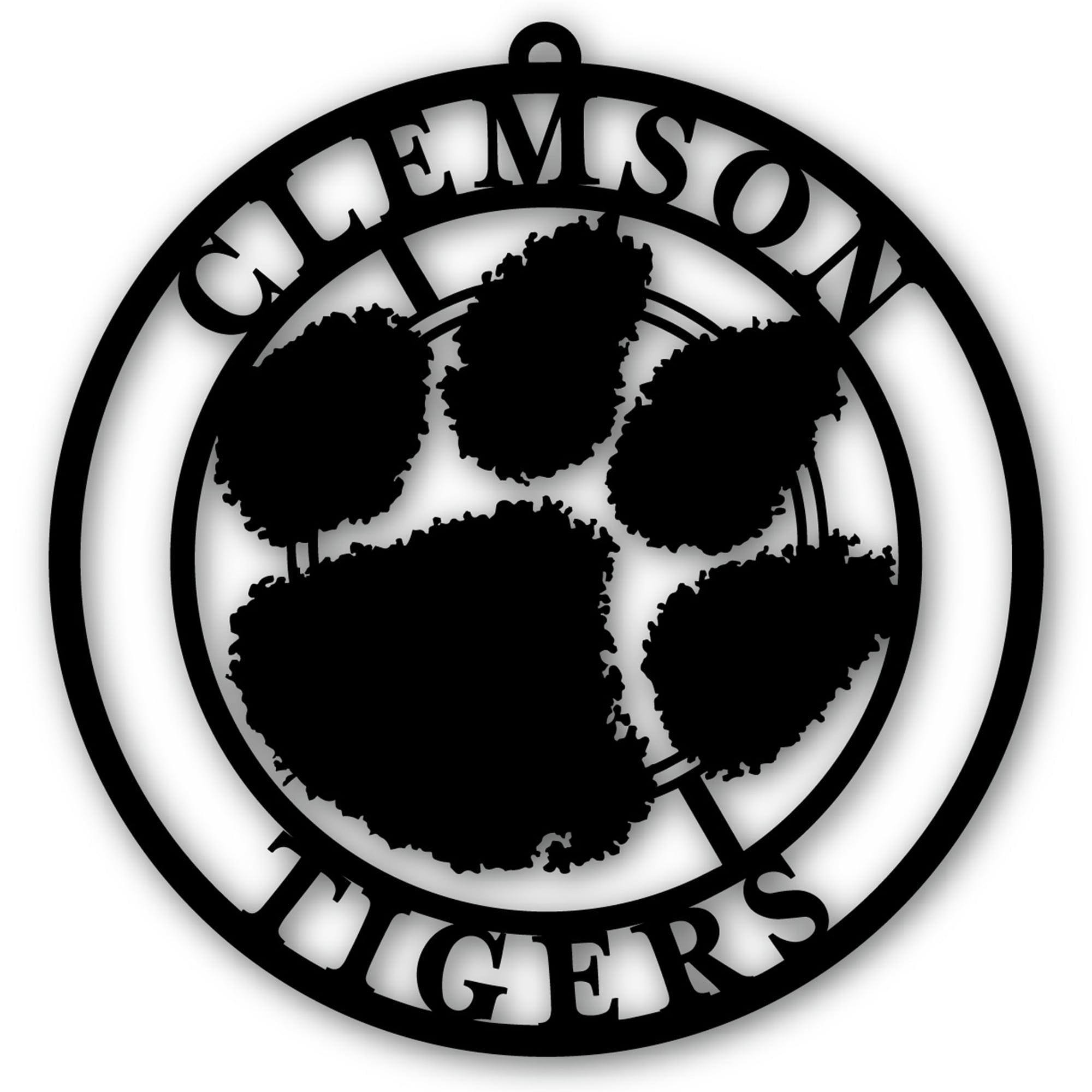 Black Clemson Tigers 16'' Team Logo Cutout - Walmart.com