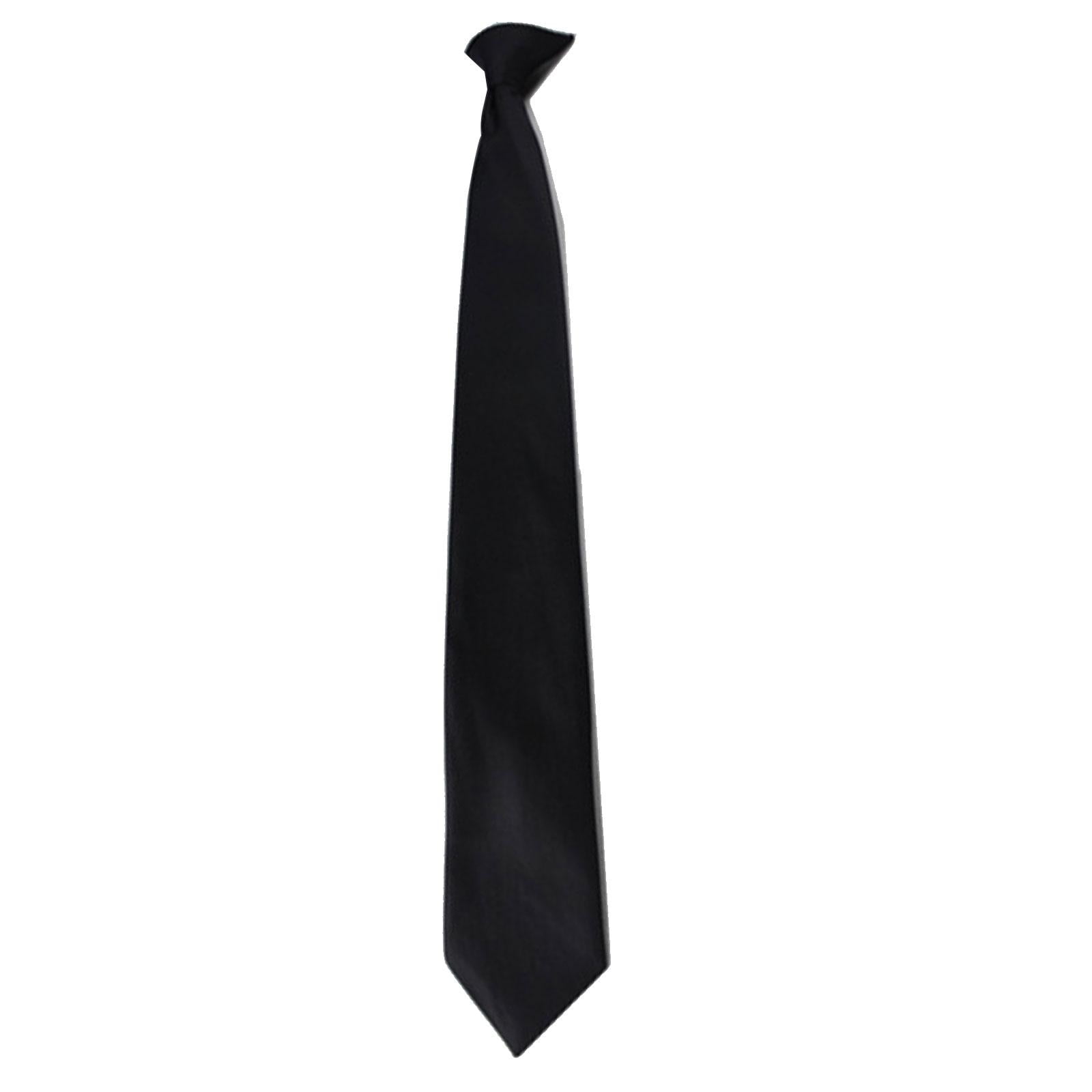 Black Clip On Tie Security Tie Doorman Steward Matte Black Funeral Tie ...
