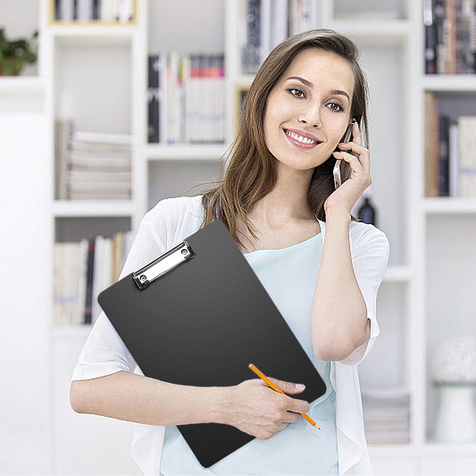 Black Clipboards, Plastic Black Clipboards with Low Profile Clip 12.5 x ...