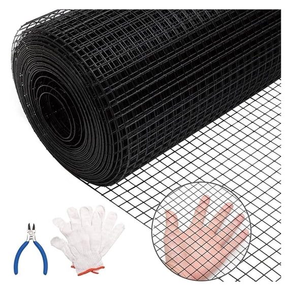 Black Cloth 19GA 1/2 inch 36inch(H) x 100ft(L),19 Gauge Wire Metal Mesh ...