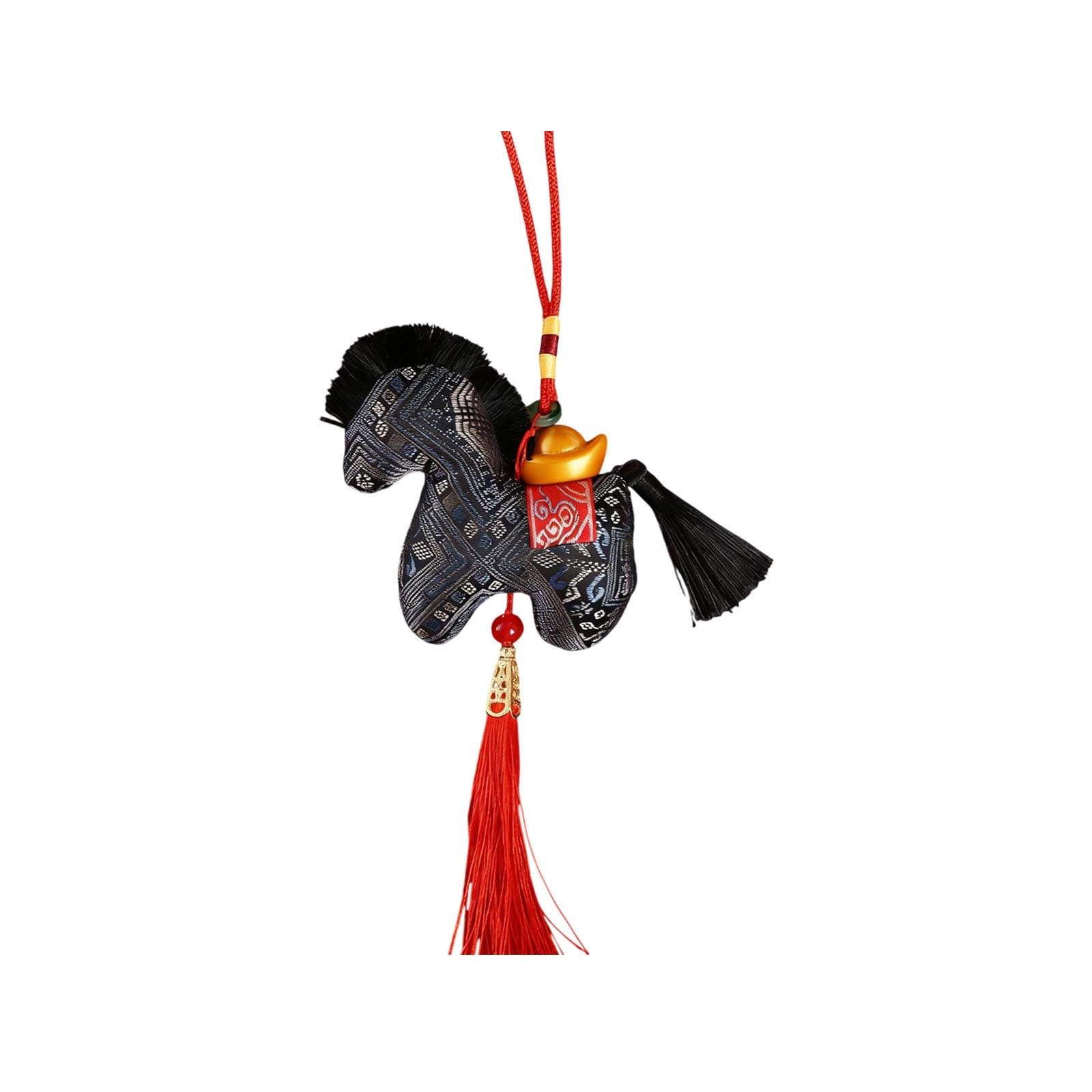 Black Cloth Chinese Style Year Of The Horse Mascot Plush Toy Mini Horse ...