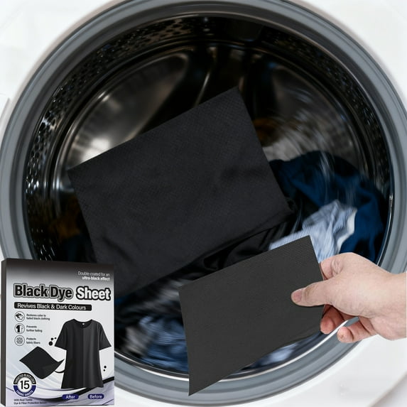Black Clothes Dye | Clothing Restorer Black Dye Laundry Sheets For ...