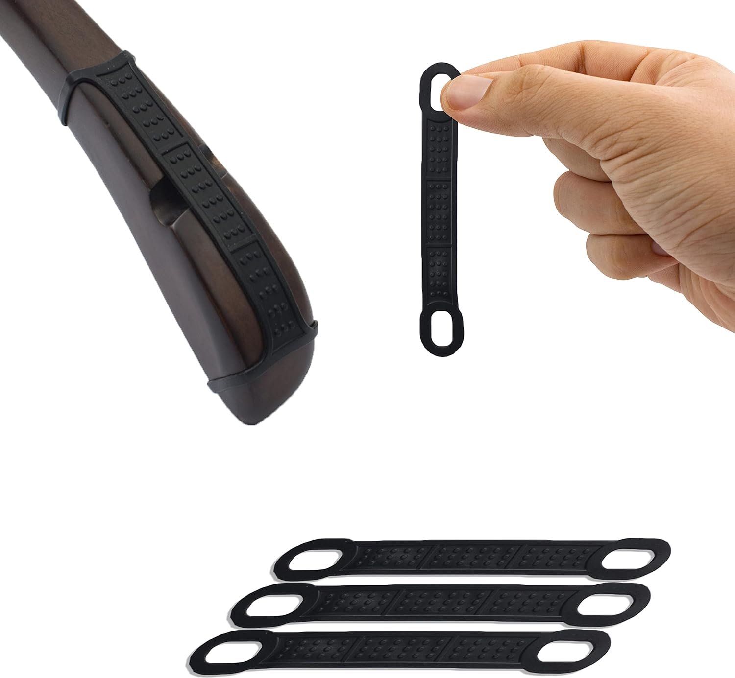 Black Clothes Hanger Grips. 200 Pack of Non-Marking Silicone Non Slip ...