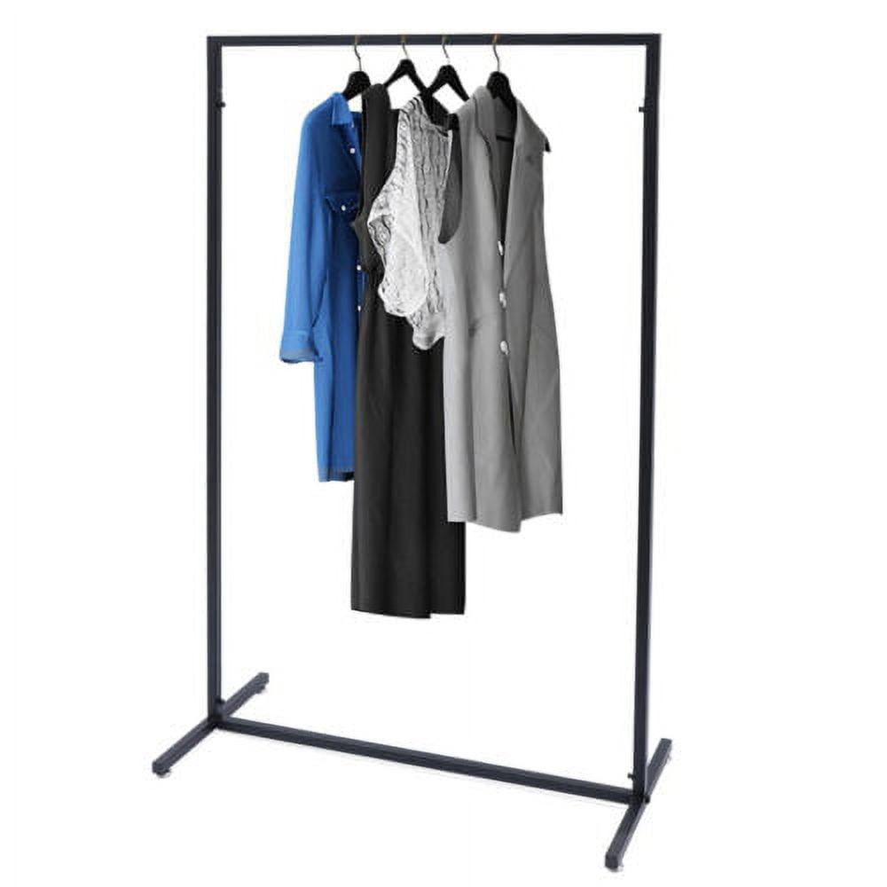 Black Clothes Rack Free Standing Garment Clothing Rail Rack Organizer ...