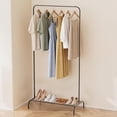 Black Clothing Rack for Small Spaces, 45" Height Garment Rack for Small ...