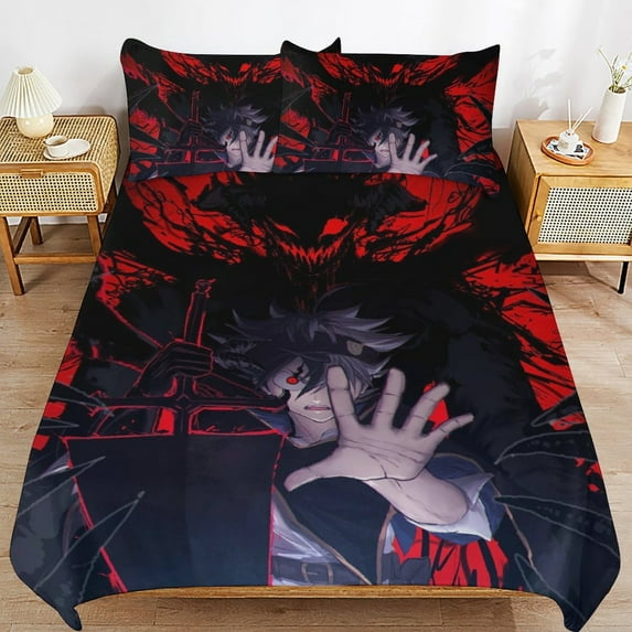 Black Clover Anime 3 Pieces Bedding Set Decoration Double Sided ...