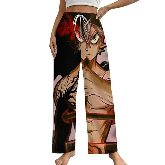 Black Clover Anime Home Pajama Pants For Womens Comfortable Soft Lounge ...
