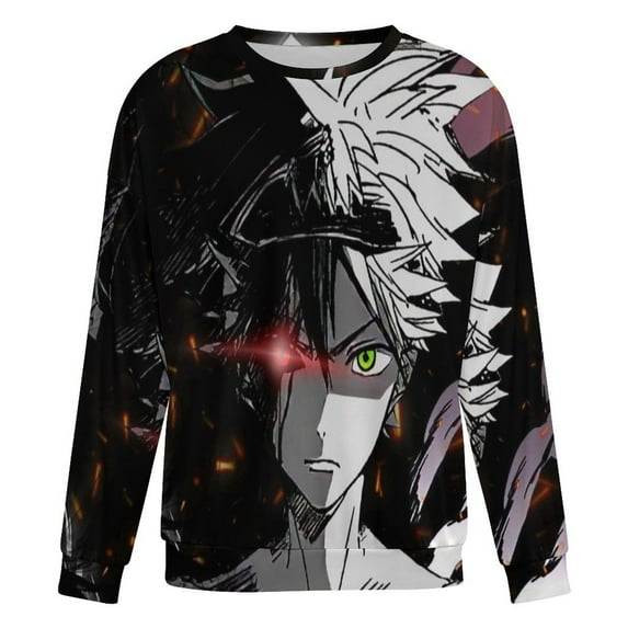 Black Clover Anime Unisex Pullover Hoodie Fashion Round Neck ...