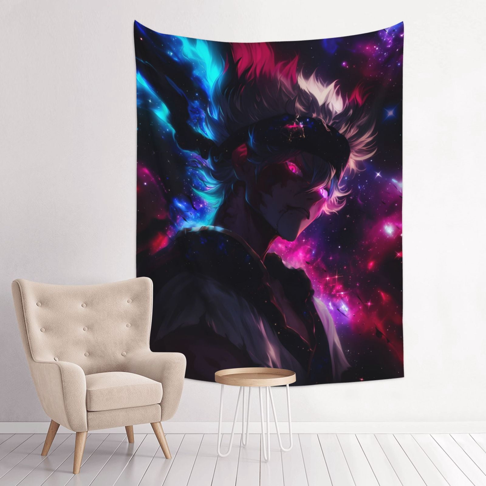Black Clover Asta Anime Tapestry Indian Wall Hanging Tapestries Room ...