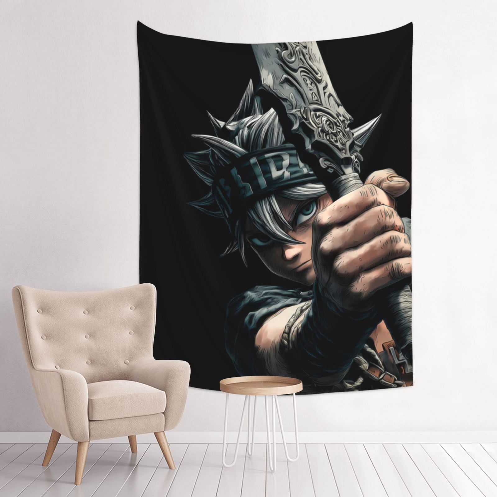 Black Clover Asta Anime Tapestry Indian Wall Hanging Tapestries Room ...
