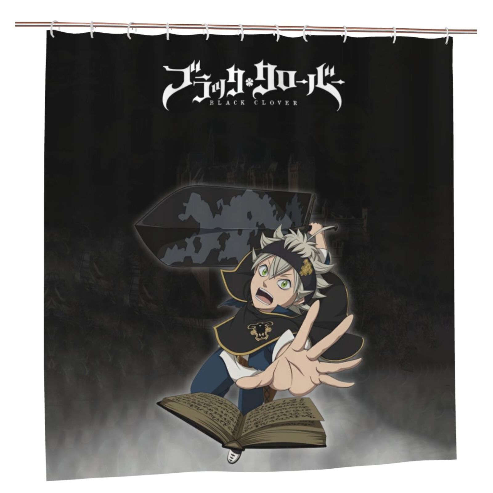 Black Clover Asta Bathroom Shower Curtain,Bath Curtains Durable ...