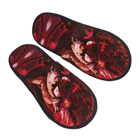 Black Clover Asta Furry Slippers For Men Women Fuzzy House Slippers ...