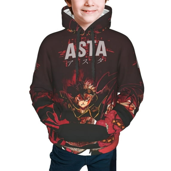 Black Clover Asta Kids' Hoodie 3d Print Sweatshirt Soft Pullover Hooded ...