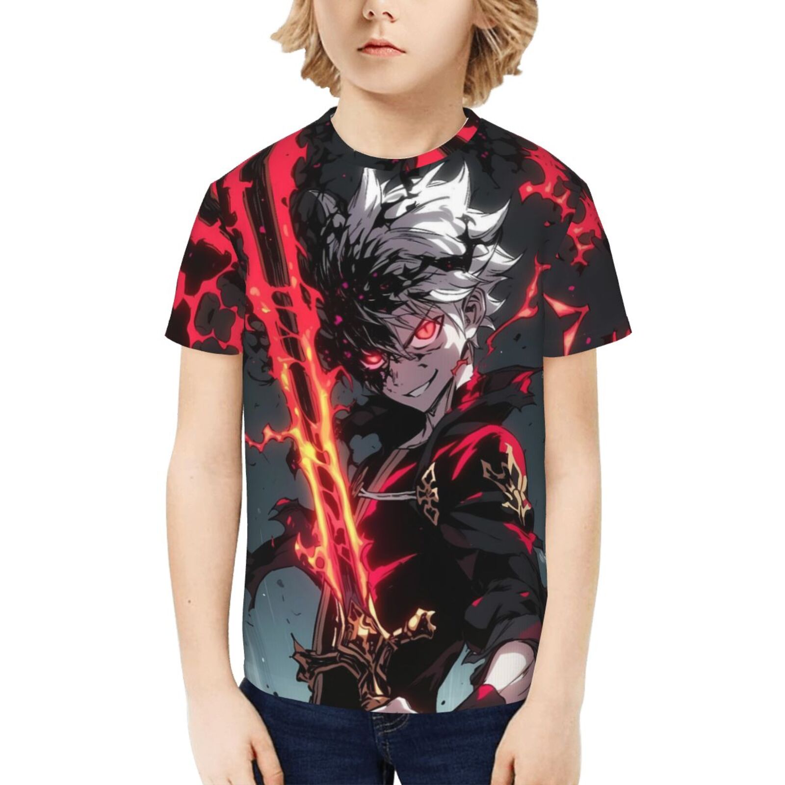 Black Clover Asta Kids T-Shirt 3d Printed Graphic T-Shirts Boys And ...