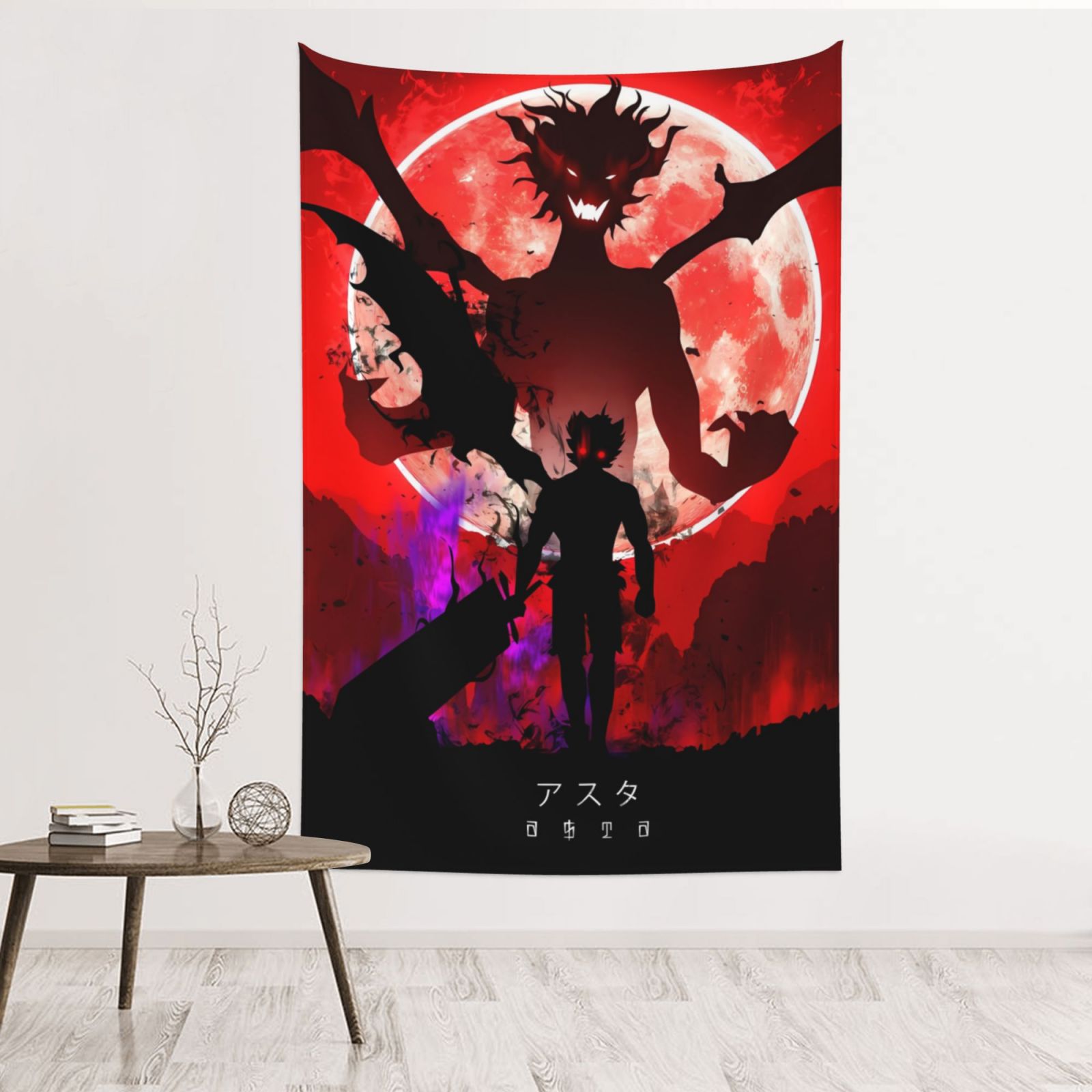 Black Clover Asta Tapestry Wall Hanging Home Decoration Wall Blanket ...
