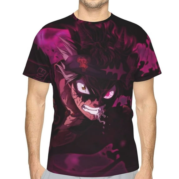 Black Clover Asta Unisex 3d Pattern Printed Short Sleeve T-Shirts ...